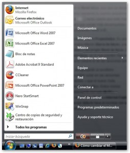 Cómo cambiar el Menú Inicio en Windows Vista
