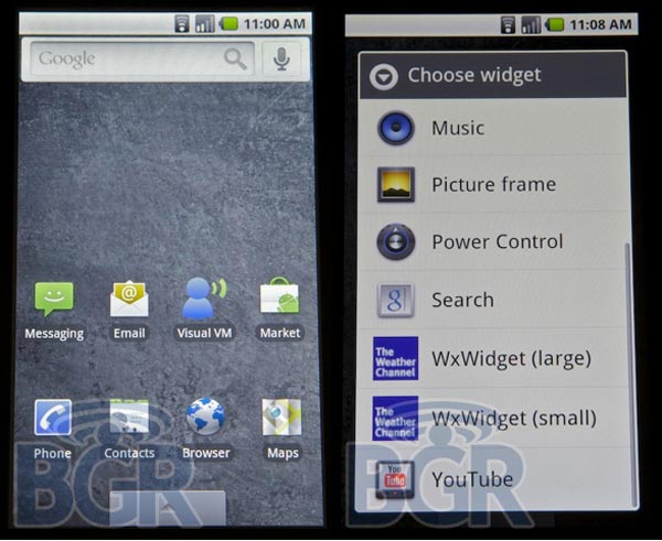 Motorola Droid, los iconos del Google Android 2.0 en el próximo ...