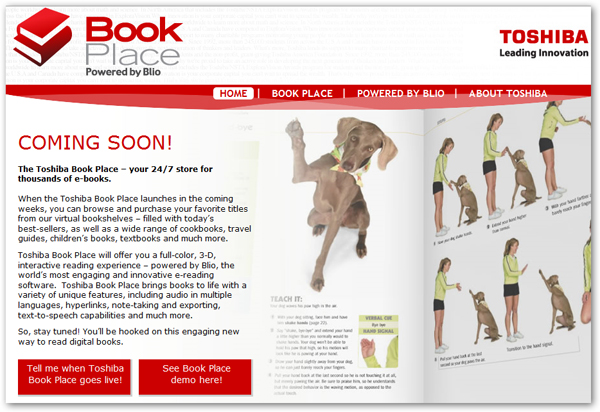 Toshiba Book Place, nueva tienda de libros electrónicos