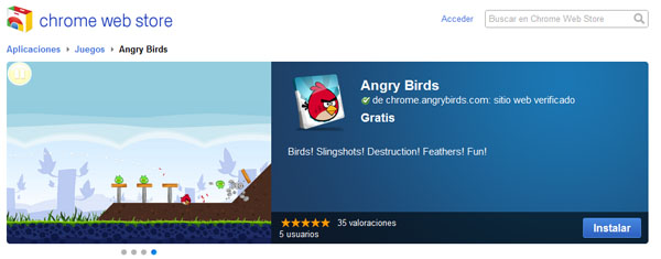 Angry Birds Chrome, ya disponible gratis desde el Chrome Web Store