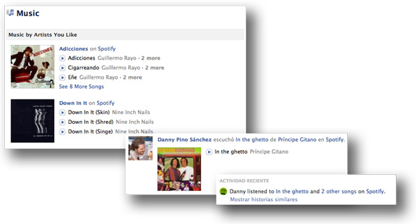 ¿Cómo funciona Spotify en Facebook?
