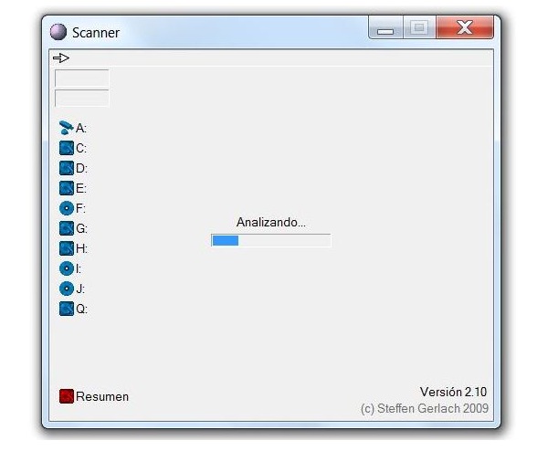 Scanner 2.10, programa para analizar los discos duros