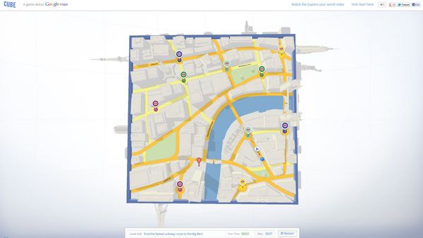 Google Cube, recorre el mundo con el nuevo juego de Google