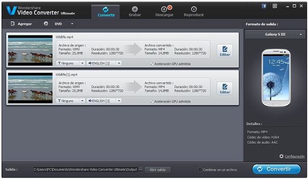 Wondershare Video Converter Ultimate, descarga y convierte ví­deos