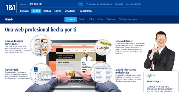 1&1 Mi Web, la herramienta para crear páginas web profesionales se renueva