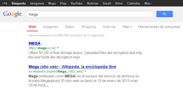 Google se niega a sacar al cyberlocker Mega de las búsquedas