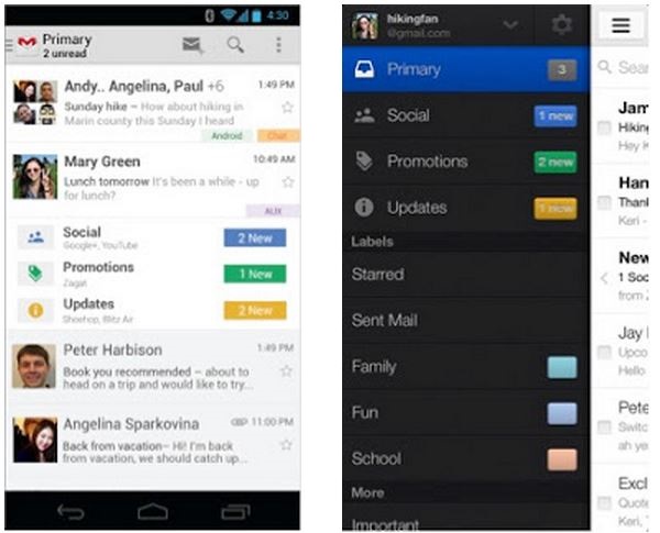 Gmail renueva su diseño con pestañas en la bandeja de entrada