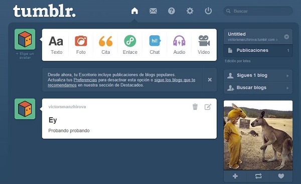 Tumblr, cómo crear un blog en pocos pasos con Tumblr