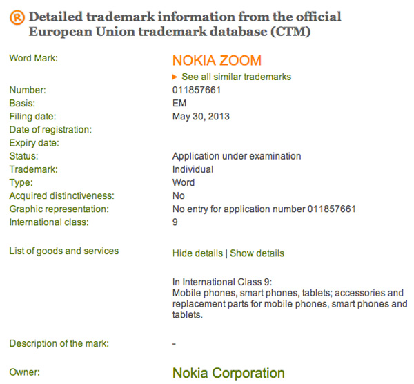 Nokia Zoom, otro posible nombre para el teléfono de 41 megapí­xeles