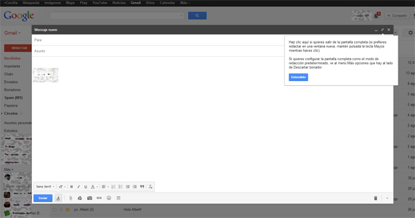 Gmail presenta la nueva interfaz de redacción para todo el mundo