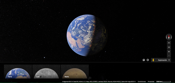 Cómo explorar la superficie de la Luna y Marte con Google Maps