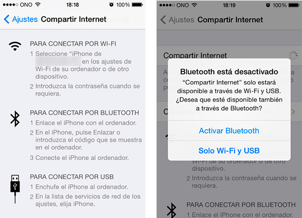 Como crear una zona WiFi con tu iPhone