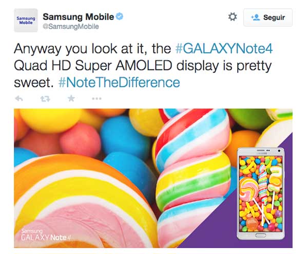 Android Lollipop llegará pronto al Samsung Galaxy Note 4
