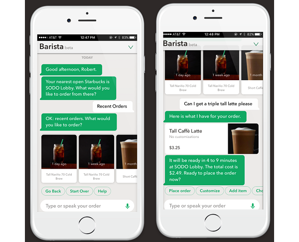 Starbucks prueba un asistente virtual para el móvil