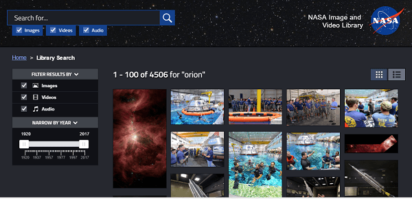 Las mejores fotos y ví­deos del espacio reunidas en una web de la NASA