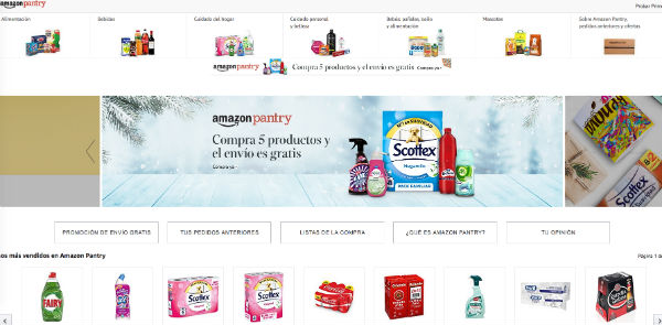 Amazon Pantry, condiciones y catÃ¡logo del supermercado online de Amazon