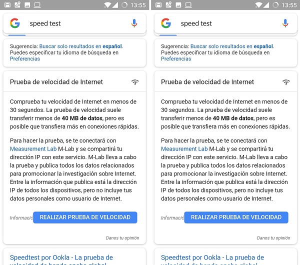 Cómo hacer un test de velocidad de Internet desde Google