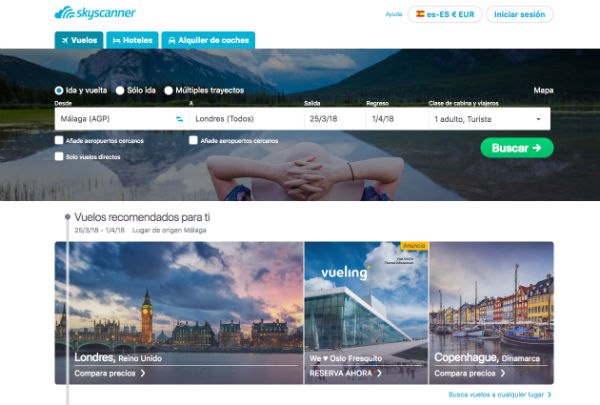Las mejores webs para encontrar vuelos baratos