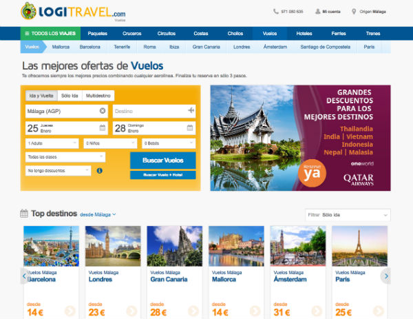 Las mejores webs para encontrar vuelos baratos