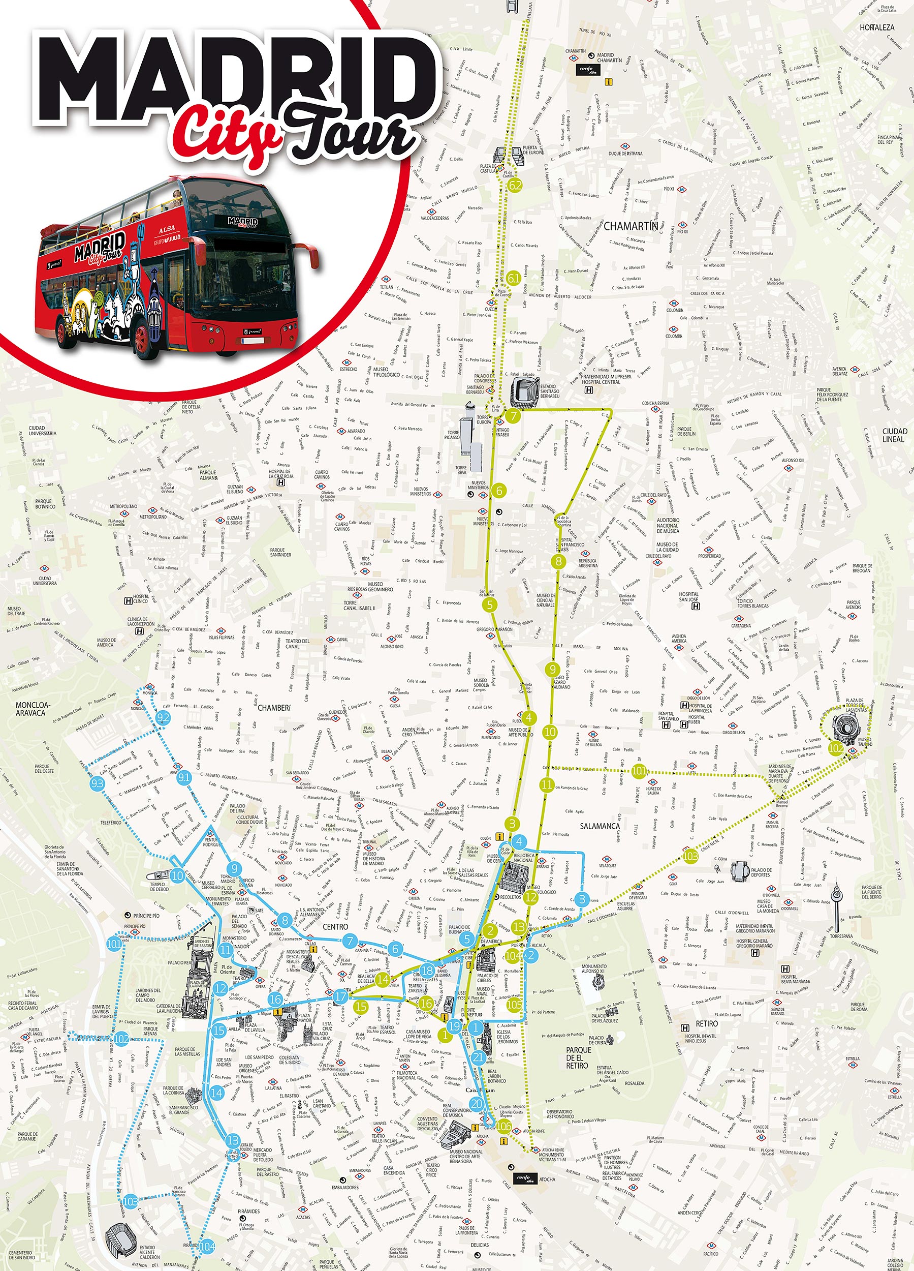 Mapas de turismo de Madrid, más de 100 mapas para imprimir y descargar