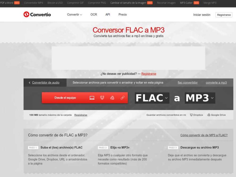 Cómo convertir gratis en MP3 archivos de audio FLAC o ALAC