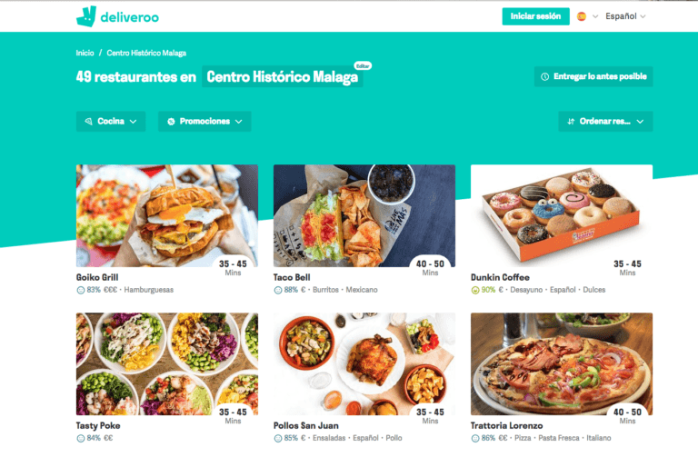 Las mejores webs para pedir comida a domicilio