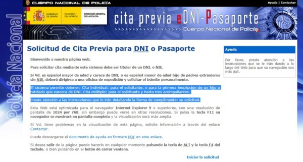 Cómo pedir cita previa para el DNI o el Pasaporte a través de Internet