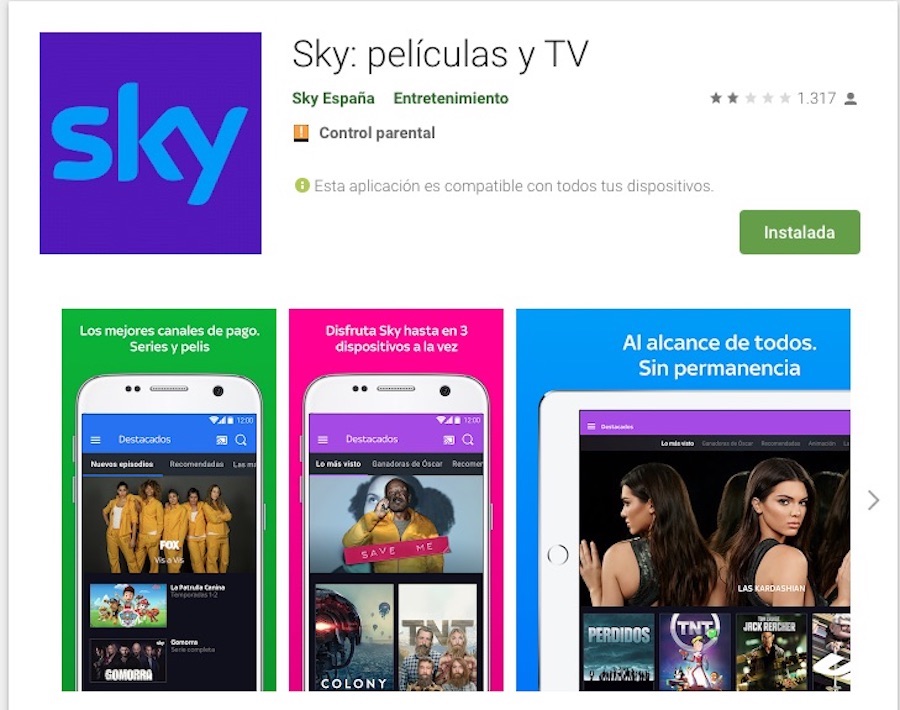 10 fallos que hemos encontrado en la app de Sky tras un mes de prueba