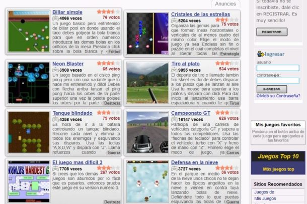 10 páginas web para jugar a juegos gratis desde el navegador