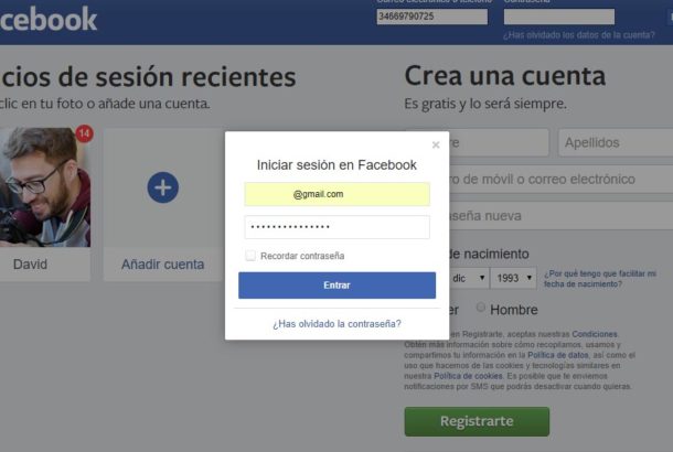 Cómo iniciar sesión en Facebook rápidamente cuando tienes varias cuentas
