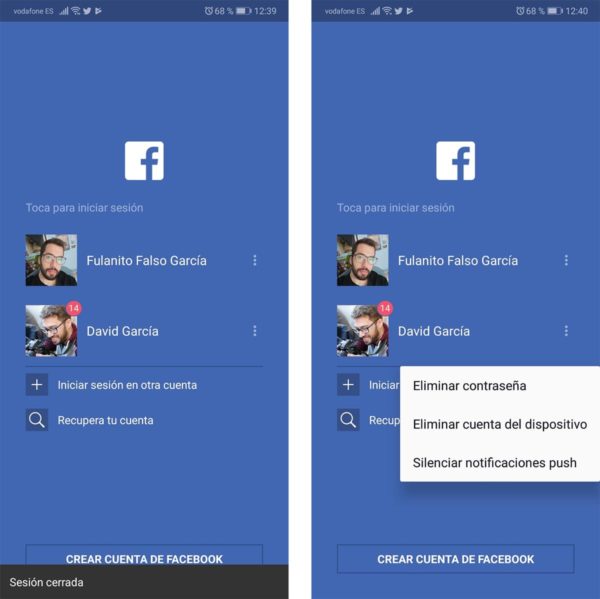 Cómo iniciar sesión en Facebook rápidamente cuando tienes varias cuentas