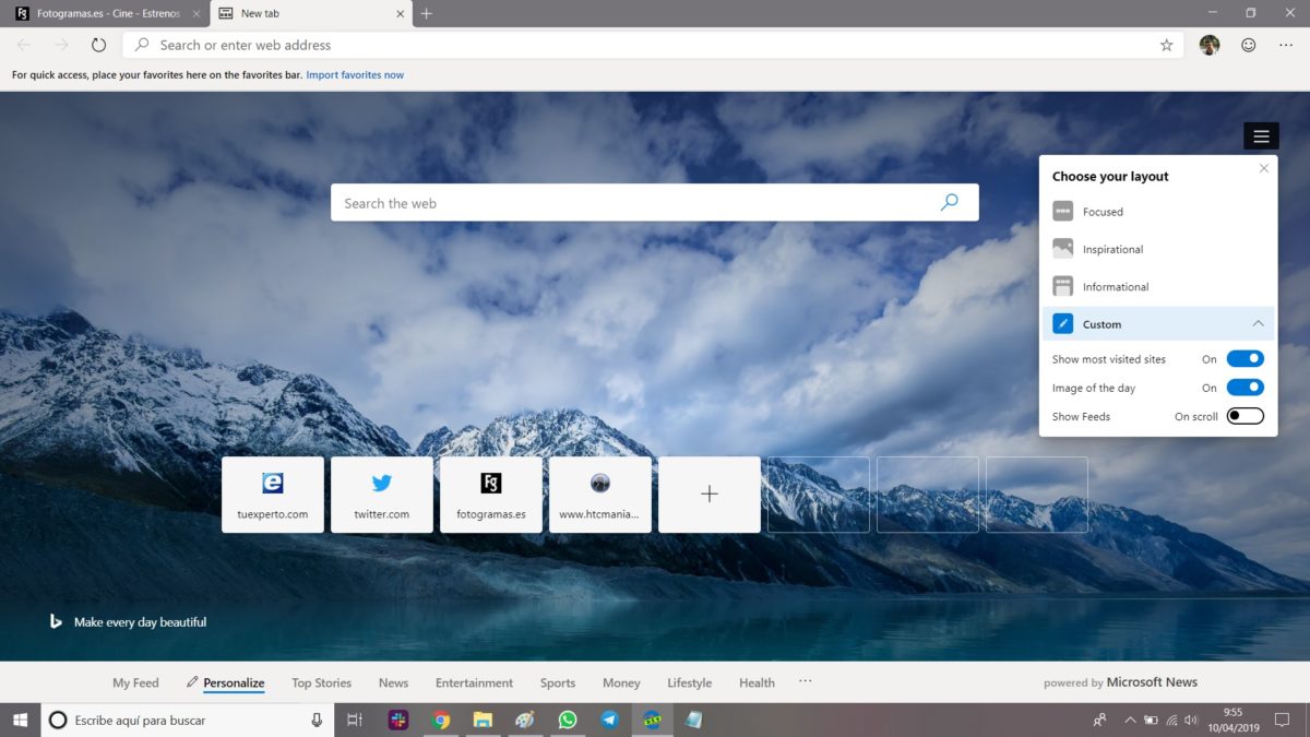 Probamos diseño y las características del nuevo Microsoft Edge para Windows 10