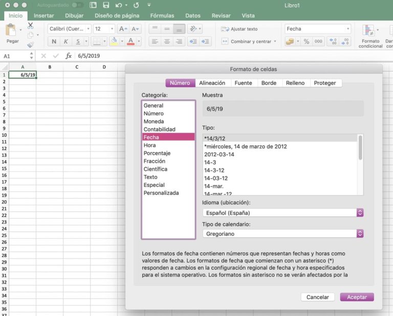 Cómo cambiar el formato de fecha de Excel al modo español