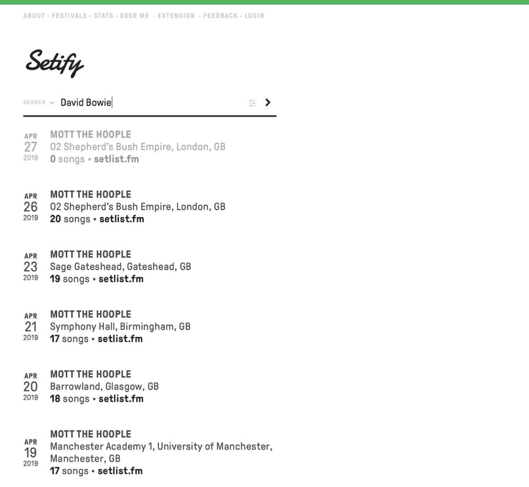 Setify, convierte setlists de conciertos en playlists de Spotify