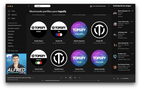 Topsify, lo nuevo de Spotify para escuchar Top de canciones de 2019