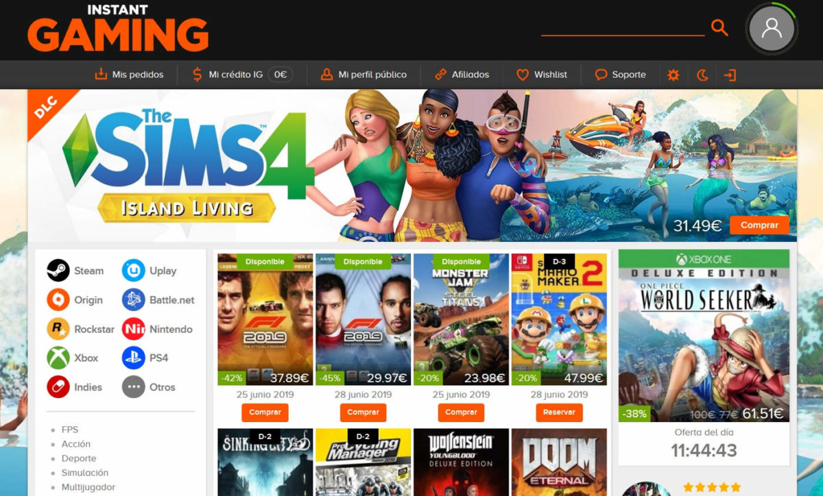 ¿Es seguro comprar juegos en páginas como G2A e Instant Gaming?