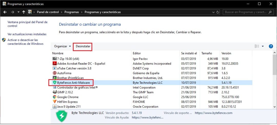 Bytefence Antimalware, qué es y cómo eliminarlo