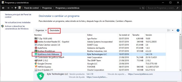 Bytefence Antimalware, qué es y cómo eliminarlo