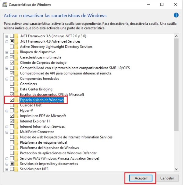 Cómo activar el sandbox de Windows 10 para probar aplicaciones sin peligro