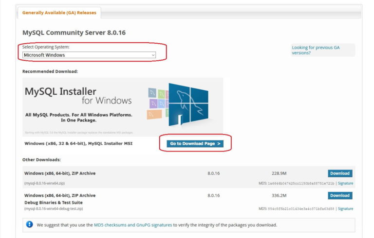 Cómo instalar la base de datos MySQL en Windows 10