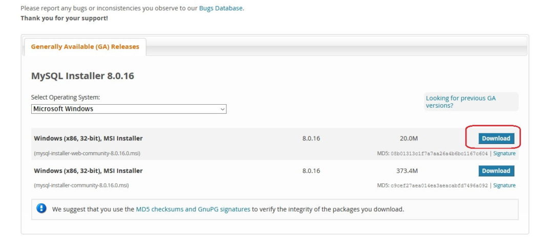 Cómo instalar la base de datos MySQL en Windows 10