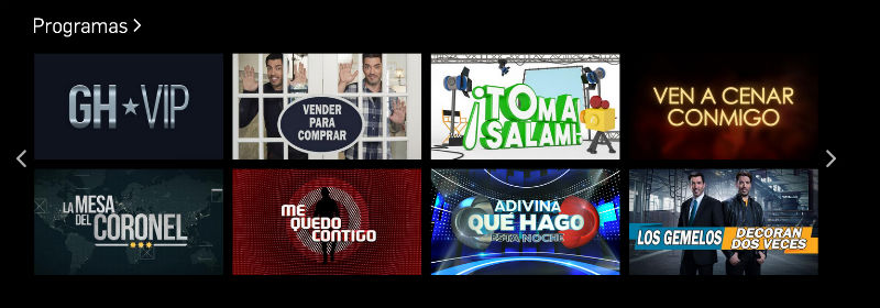 Estos son los programas más vistos de MiTele para ver a la carta