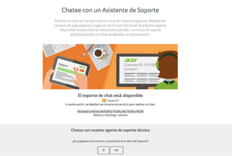 Atención al cliente de Acer: teléfono, contacto y correo de soporte
