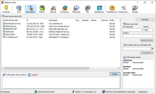 Servidores de emule fiables en 2019 y cómo usarlos