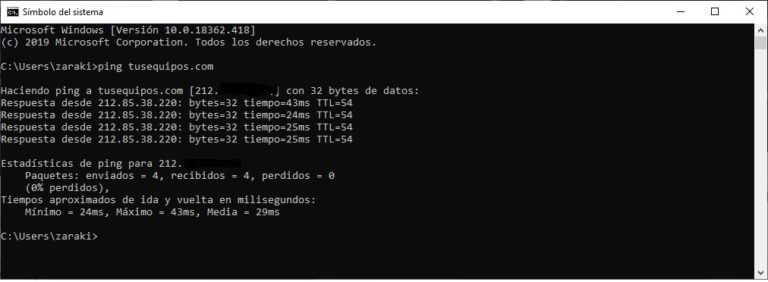 Comando Ping, qué es y para qué sirve