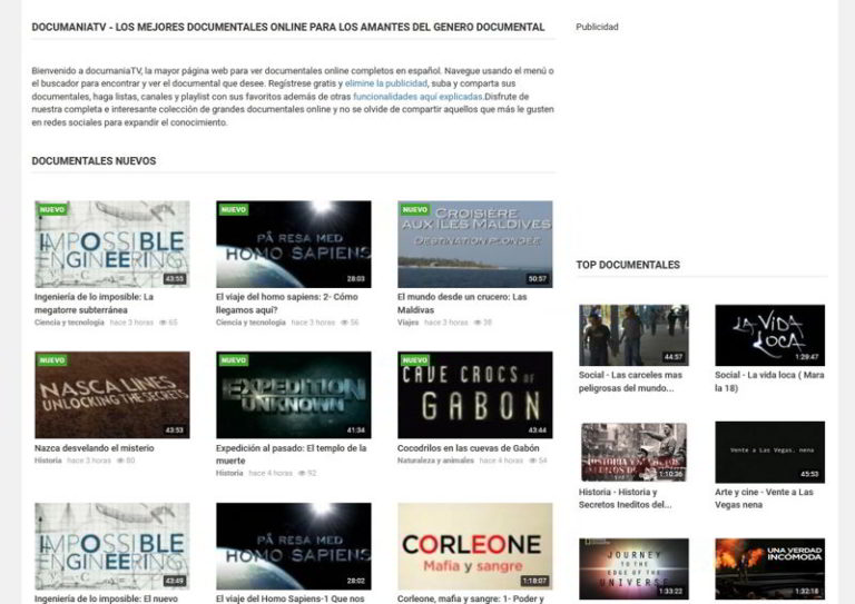 Las 10 mejores webs para ver documentales online gratis