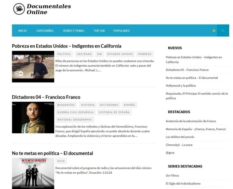 Las 10 mejores webs para ver documentales online gratis