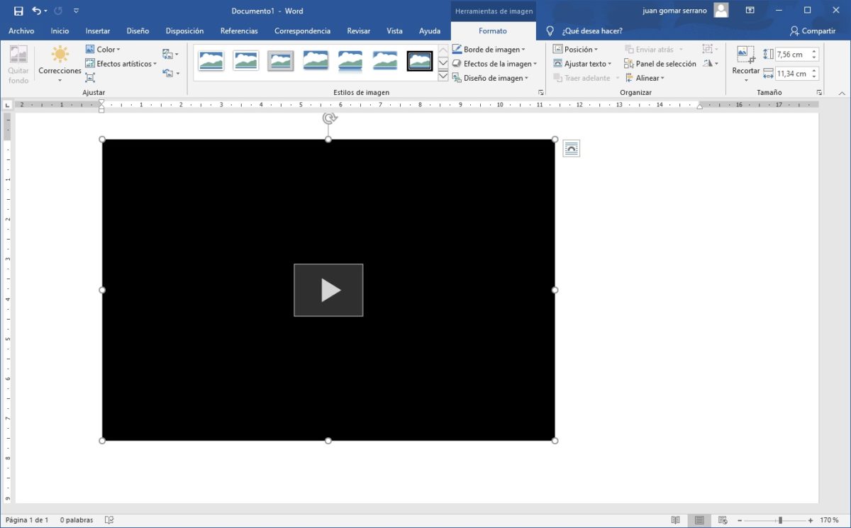 Cómo insertar vídeos en Word