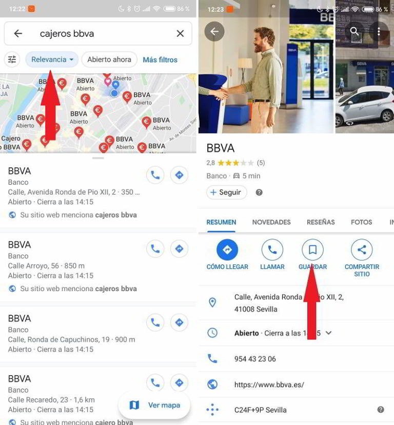 Cajeros gratis y comisiones para sacar dinero de BBVA