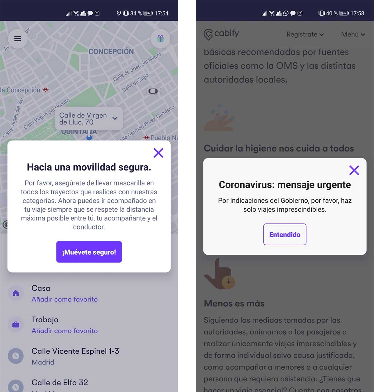 Viajar hoy con Uber, Cabify o taxi, esto es lo que debes saber